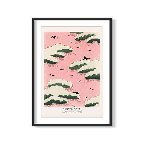 Jual Poster "Watanabe Seitei - Pink Sky" + premium frame kayu Poster ...