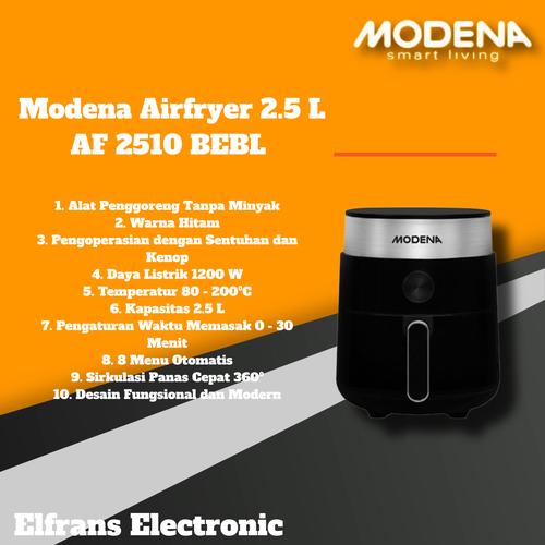 Jual Modena Airfryer 2,5 Liter AF2510BEBL Modena AF 2510 BEBL - Kota ...