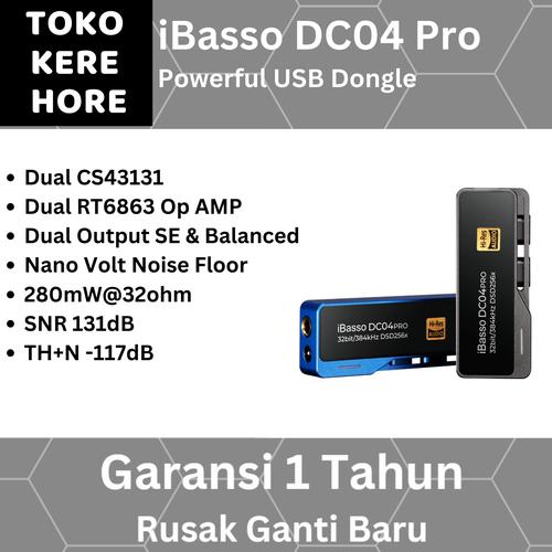 Jual iBasso DC04 Pro USB DAC Audio Dongle Dual CS43131 RT6863 - Biru ...