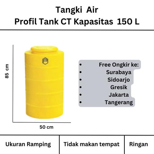 Jual Tandon Toren Tangki Air Profil Tank CT PE 150 Liter drum vertical ...