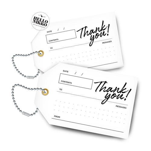 Jual Thank you Gift Hang Tag kartu ucapan hampers parcel box kardus ...