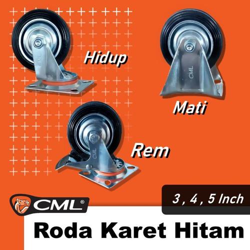 Jual Roda Hidup Mati Rem Karet Kastor Troli Gerobak Etalase 3 4 5 CAMEL ...