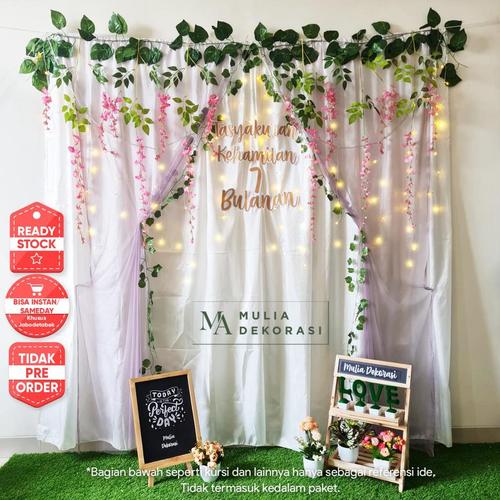 Jual - DEKORASI SYUKURAN TASYAKURAN BACKDROP 4 7 BULANAN PHOTOBOOTH DIY ...
