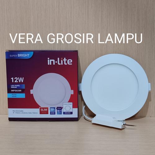 Jual Lampu panel Inlite 12W cahaya putih 6500K / Lampu downlight led ...