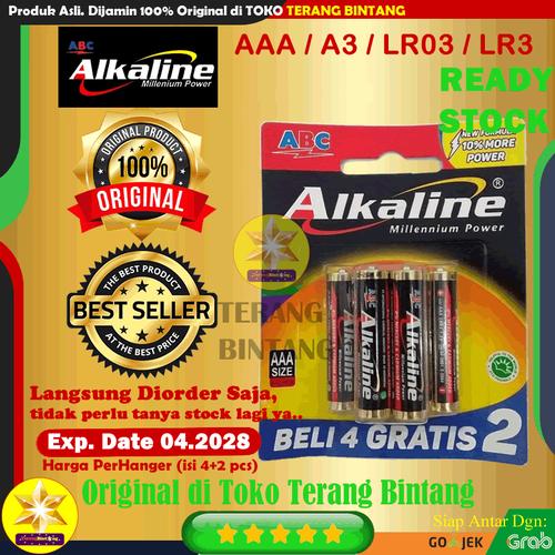 Jual Baterai AAA A3 ABC Alkaline 1.5V Battery Batere Baterei - Jakarta ...