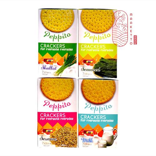 Jual Biskuit Peppito / Peppito Crackers Shallot Sesame Milk Seaweed ...