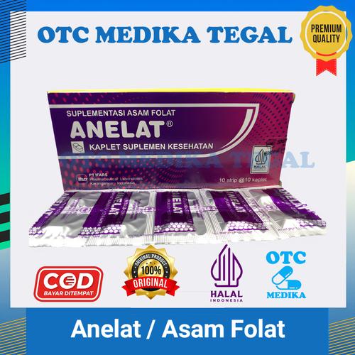 Jual Anelat 10 Kaplet Suplemen asam folat pada ibu hamil dan anemia ...
