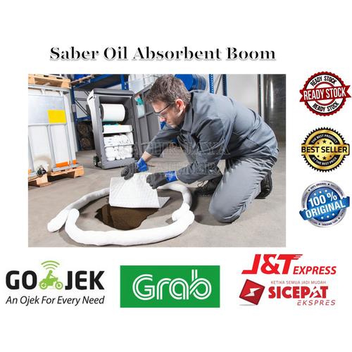 Promo Kain Penyerap oli Saber Oil Absorbent Boom Ukuran 7.6cm x 1.2 ...