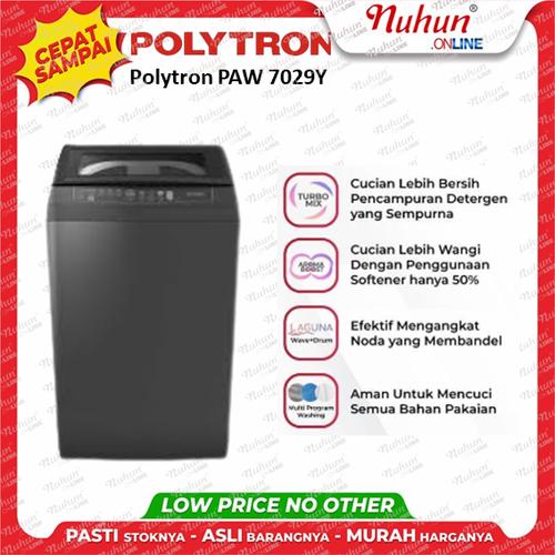 Jual MESIN CUCI 1 TABUNG TOP LOADING 7 KG POLYTRON PAW 7029 Y PAW7029Y ...