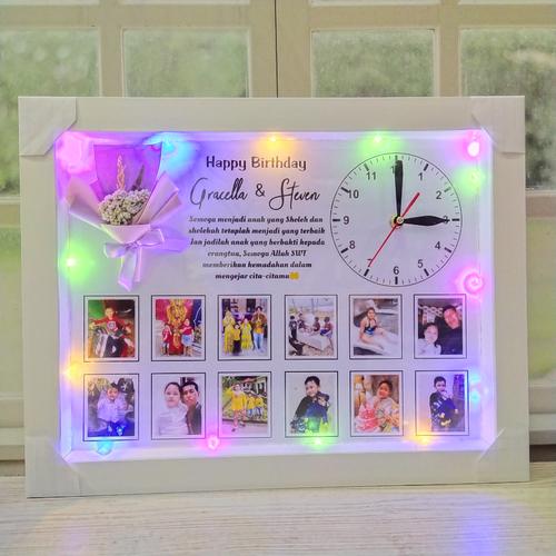 Jual ukuran besar 45x35cm lampu tumblr box 3D hadiah kado custom ultah ...