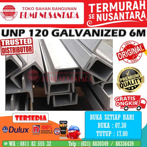 Jual UNP 120 GALVANIS HOTDIP SNI KANAL U CHANNEL U 50 80 65 100 120 150 ...