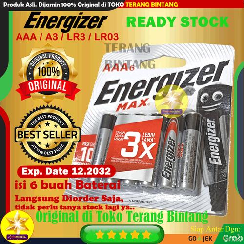 Jual Baterai AA A2 AAA A3 ENERGIZER MAX Long Lasting Battery - AAA / A3 - Jakarta Utara - Terang ...