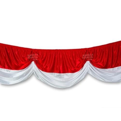 Promo Bendera Backdrop merah putih 5 m kualitas bahan fillament ...