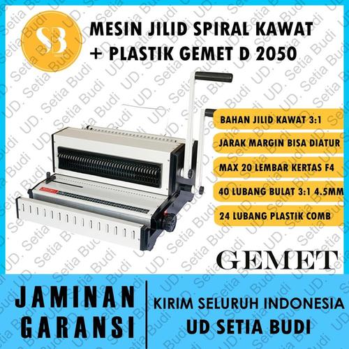 Jual Mesin Jilid Spiral Kawat dan Plastik GEMET D-2050 Asli dan ...