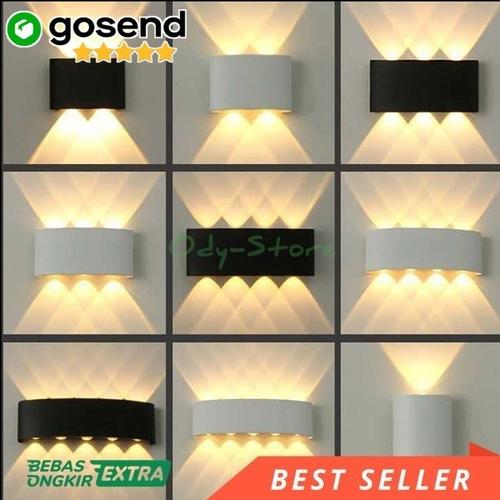 Jual LAMPU HIAS TEMBOK TEMPEL DEKORASI DINDING LED MINIMALIS 4W 4 LED ...