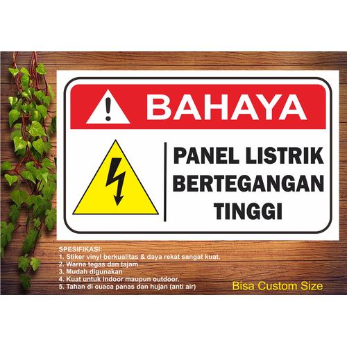 Jual STIKER RAMBU BAHAYA TEGANGAN LISTRIK / BAHAYA LISTRIK / 6 CM X 10 ...