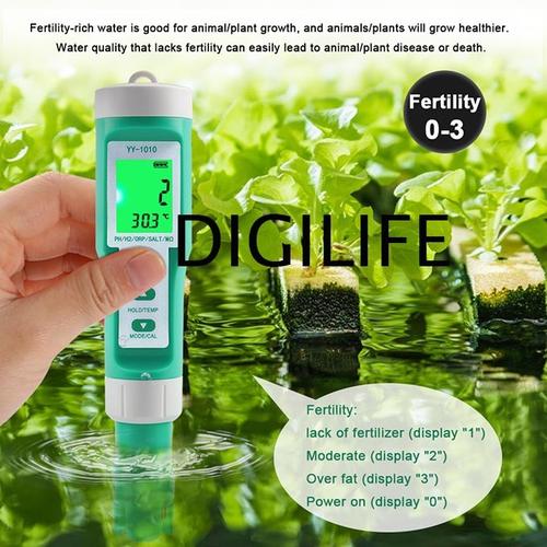 Jual Fertility Water Meter Salinity H2 PH ORP TDS EC YY-1010 Tester ...