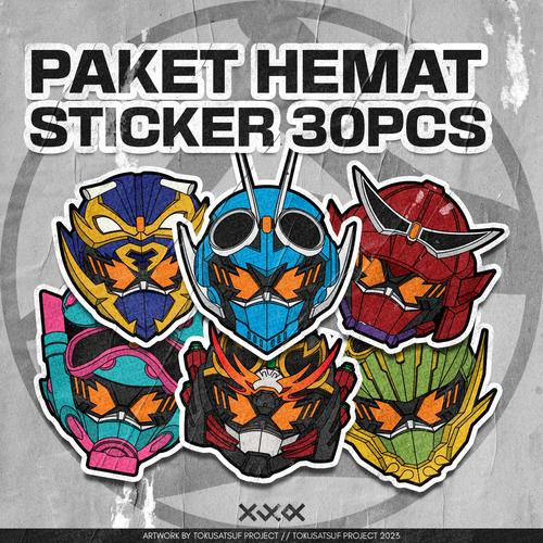 Jual Paket Hemat Stiker Tokusatsu Kamen Rider Ultraman Super sentai ...