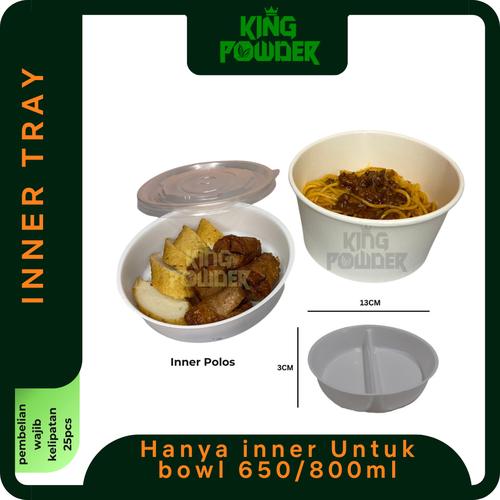Jual Inner Tray Polos Paper Bowl / Inner Tray Rice Bowl 650ml / 800ml ...