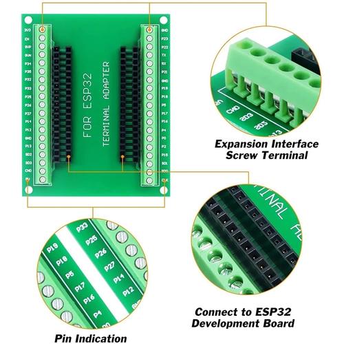 Jual 38Pin Terminal GPIO Expansion Board Breakout for ESP32 Dev Board - Hijau - Kota Bekasi ...