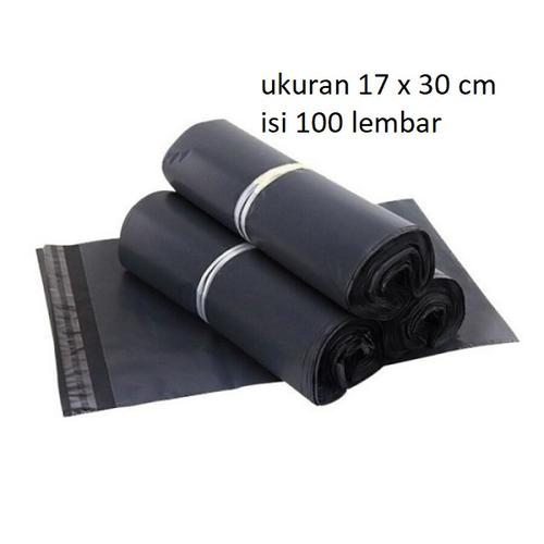 Jual plastik packing polymer hitam 17 x 30 100 lbr amplop plastik ...