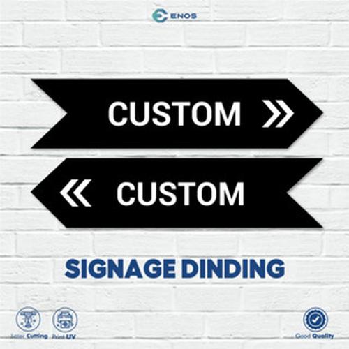 Jual Custom Tulisan Arah Panah Papan Sign Board Akrilik Print Label ...