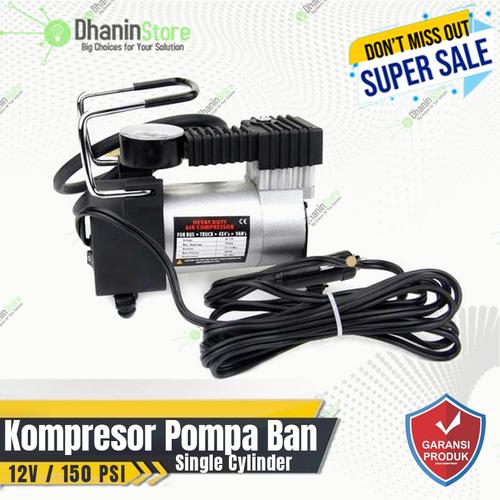 Promo Kompresor Mini Pompa Angin Ban Mobil Elektrik 12 Volt 150 Psi ...