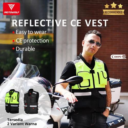 Promo Vest Motor Motowolf Rompi Motor Touring Rompi Safety Premium ...