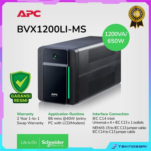 Jual UPS APC 1200VA 650W Easy BVX1200LI-MS - Cadangan Daya Listrik ...