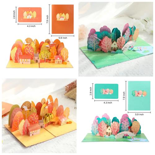 Jual kartu pop up 3d kartu ucapan pemandangan hadiah unik greeting card ...