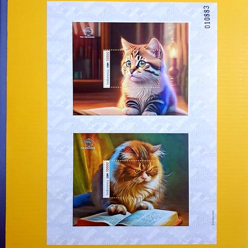 Jual Prangko INDONESIA. KUCING • CATS. Prangko Prisma. Uncut Souvenir ...