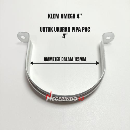Promo IPW KLEM OMEGA 2" 2 1/2" 3" 4" CLAMPS OMEGA GALVANIS - 4 ...