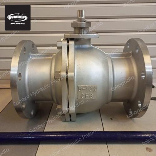 Jual BALL VALVE STAINLESS SS304 4" INCH JIS 10K DN100 / STOP KRAN SS ...