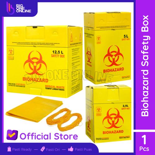 Promo Medical Safety Box Biohazard, Kotak Limbah Medis Infeksius ...