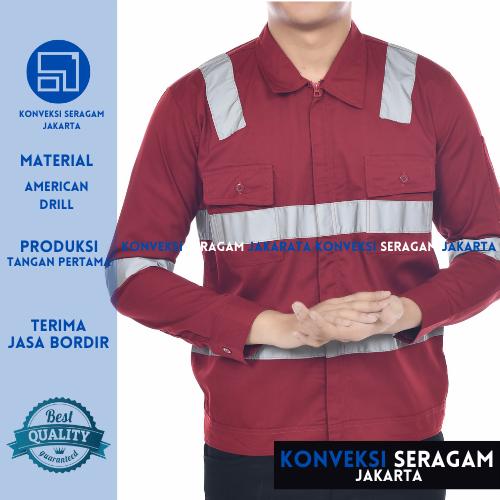 Jual Baju Kemeja Wearpack Seragam Proyek Tambang Safety Abu Grey ...