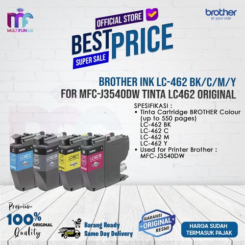 Jual Brother Ink LC-462 BK/C/M/Y for MFC-J3540DW Tinta LC462 Original - Jakarta Pusat ...