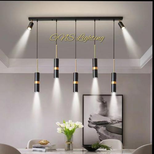 Jual Lampu gantung panjang LED dining room spotlight adjustable tube ...