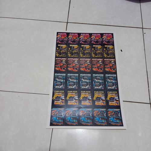 Jual lembaran A3 stiker bus sticker bis isi 30 campur jupiter mooneyes ...
