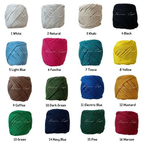 Promo Tali katun macrame/ benang makrame 2mm MCR2 - 8 Yellow - Jakarta ...