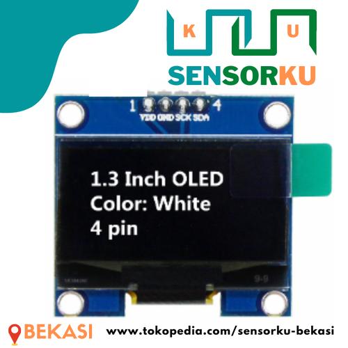 Jual Modul LCD Oled 1.3" inch Warna Putih LCD I2C 4 Pin (sudah solder ...