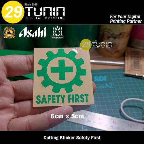 Jual Sticker Stiker cutting safety first untuk Helm Proyek - Kab ...