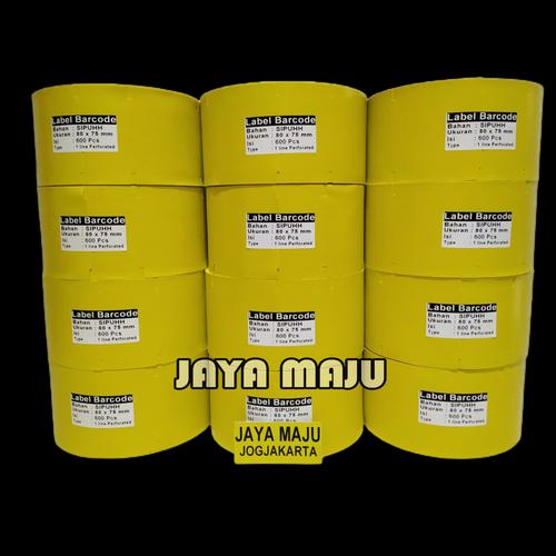 Jual LABEL BARCODE PVC KUNING 80 X 75 STANDARD KEMENTRIAN KEHUTANAN 600 ...