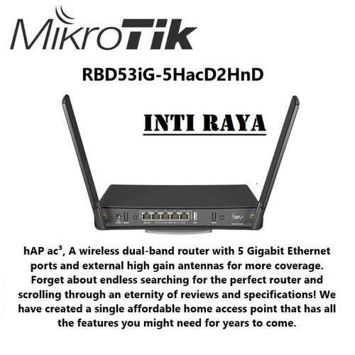 Jual Mikrotik Router Wireless RBD53iG-5HacD2HnD - hAP ac3 RBD53iG ...