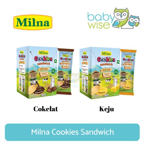 Jual Milna Cookies Sandwich - Biskuit Snack Cemilan Anak - Cokelat ...