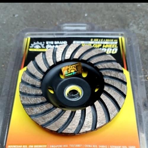 Jual mata gerinda mangkok 4' Inch diamond Wheel 4" inch Tjap Mata ...