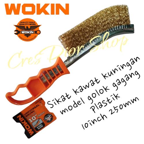 Jual sikat kawat kuningan model golok gagang plastik 10in wire brush wokin - Jakarta Pusat ...