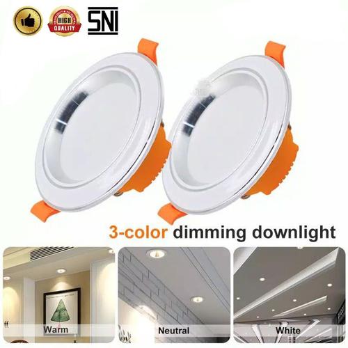 Jual LAMPU DOWNLIGHT LED TRICOLOUR 5 WATT D106 LAMPU ATAP PLAFON RUMAH ...