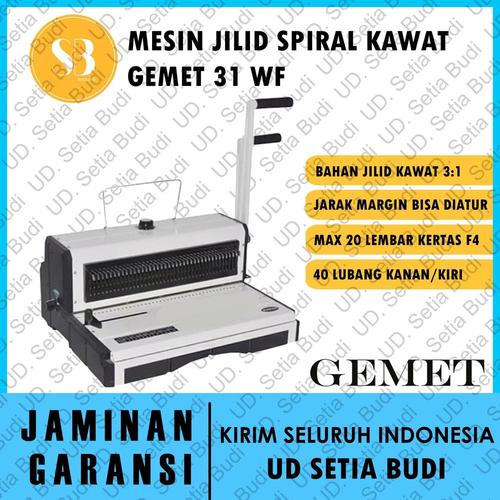 Jual Mesin Jilid Spiral Kawat GEMET 31 WF Asli dan Bergaransi - Kab ...