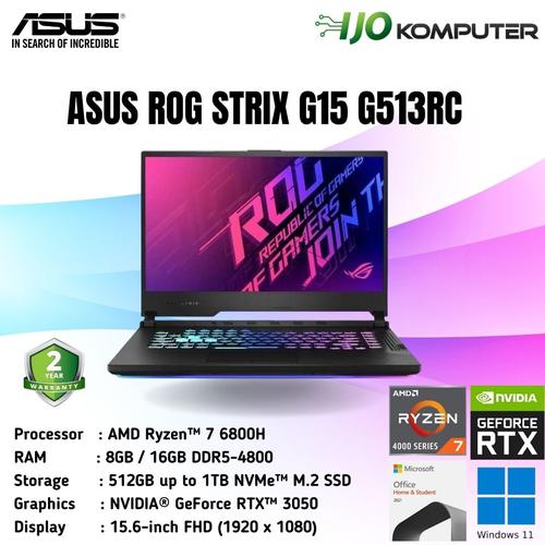 Jual ASUS ROG STRIX G15 G513RC RYZEN 7-6800H 8G 512GB RTX3050 144Hz OHS ...