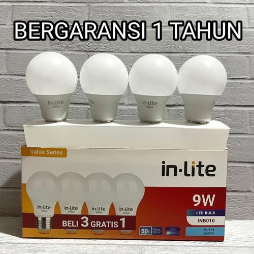 Jual IN LITE PAKET 9W 3PC GRATIS 1PC LAMPU LED INLITE IN-LITE 9 W ...
